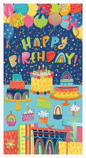 Blank Quilting Corp LET'S EAT CAKE Happy Birthday Panel – Esthersfabrics