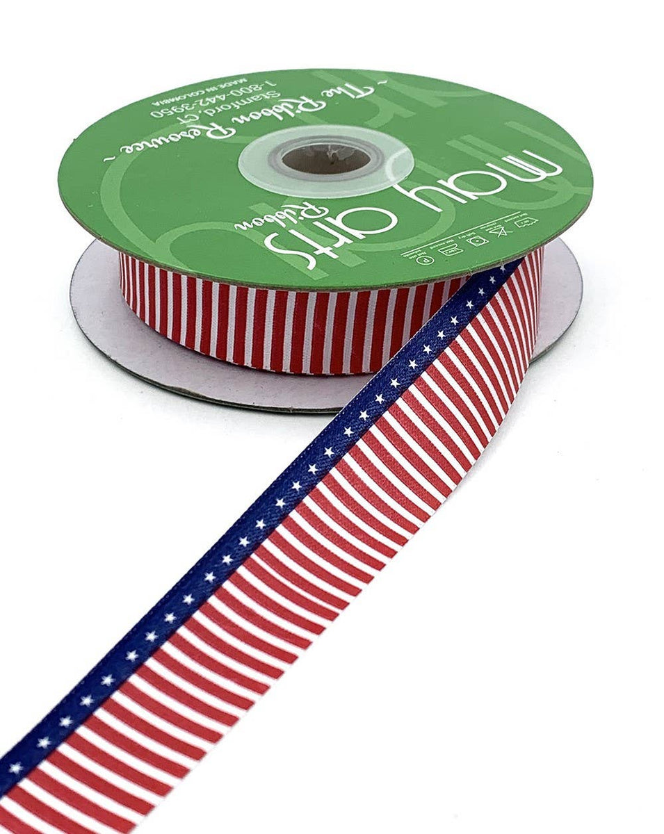 ~7/8" Satin American Flag Ribbon – Esthersfabrics