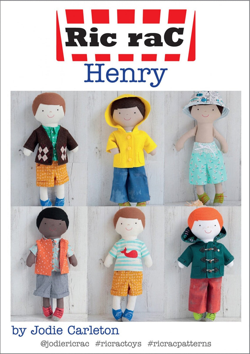 Ric Rac Henry by Jodie Carleton Doll Pattern – Esthersfabrics